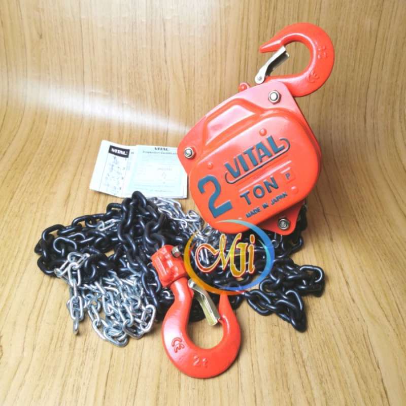 Promo Chain Block 2 Ton × 20 Meter Vital Made In Japan Takel 2 Ton 20 ...