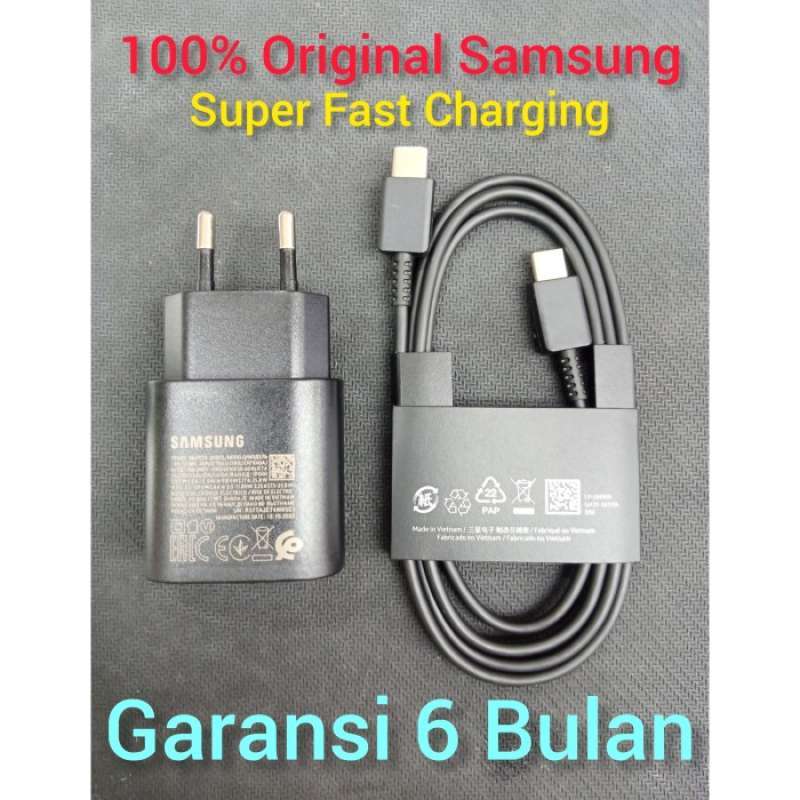 Promo Charger 25W Samsung Note 20 Ultra Super Fast Changer Cable USB-C ...