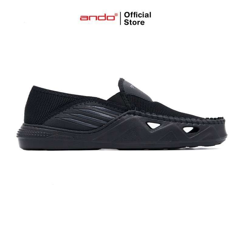 Jual Ando Official Sepatu Sneakers Metrico Pria Dewasa - Hitam/Hitam di ...