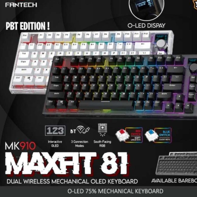 Promo Fantech Maxfit81 MK910 75% PBT Wireless Mechanical Gaming ...