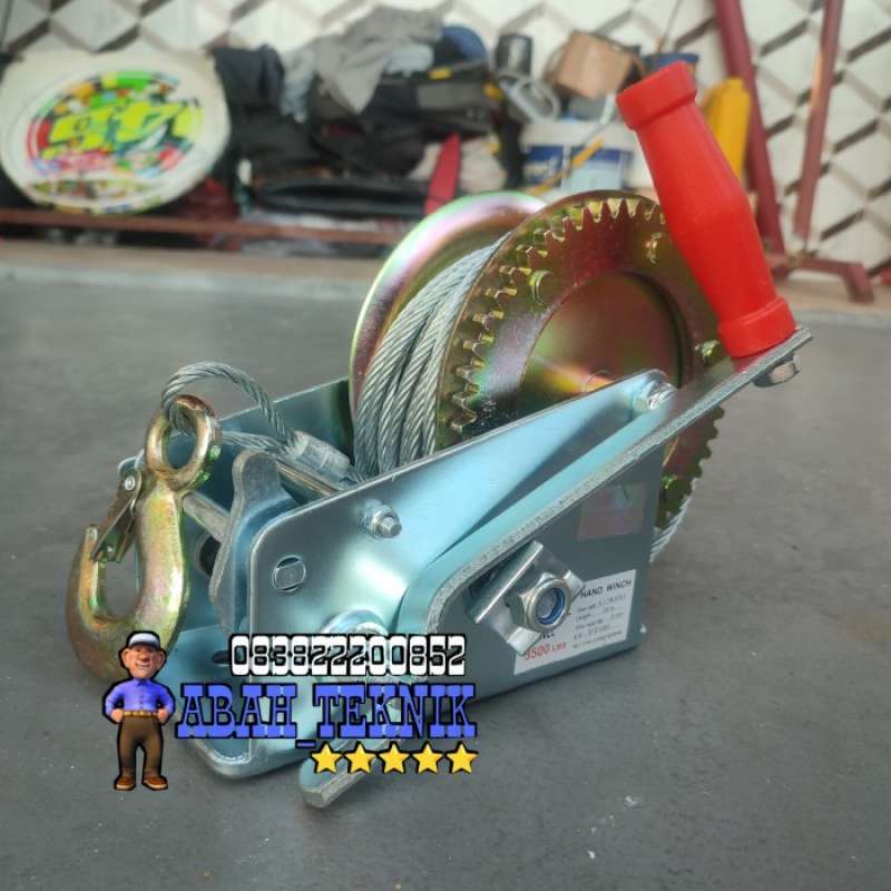 Promo Hand Winch 2000 Kg SAP Gear Winch Katrol 20 M Katrol Kerekan ...