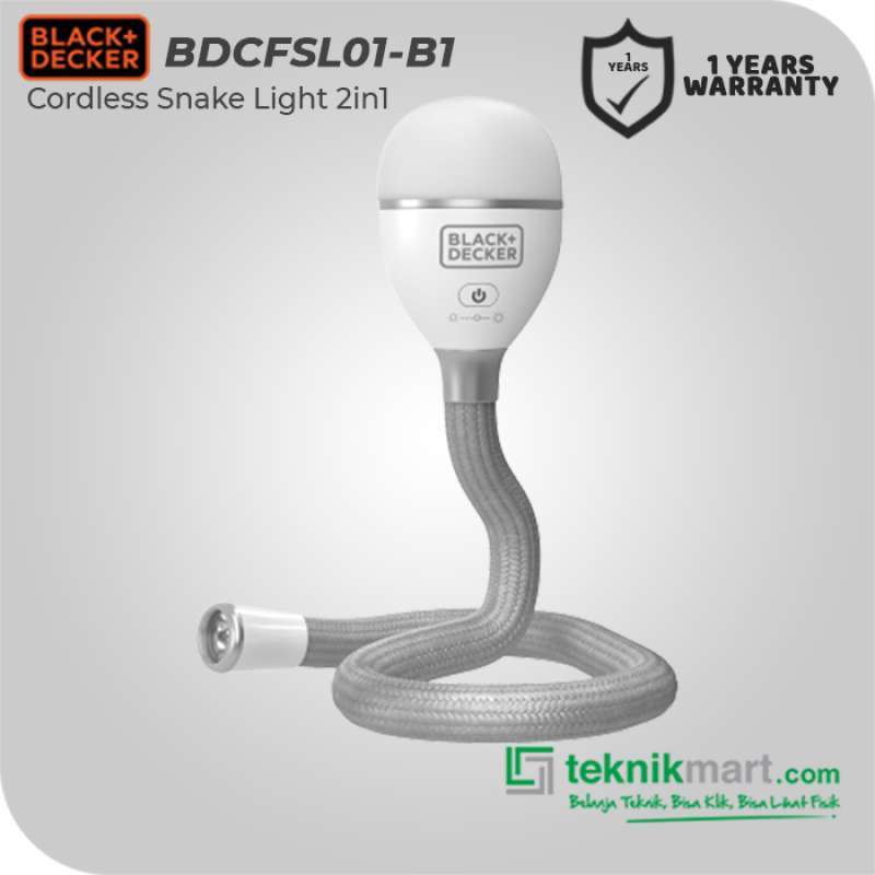 Promo Black & Decker Cordless Snake Light / Lampu Flexible Baterai BDCFSL01 Diskon 24% di Seller ...