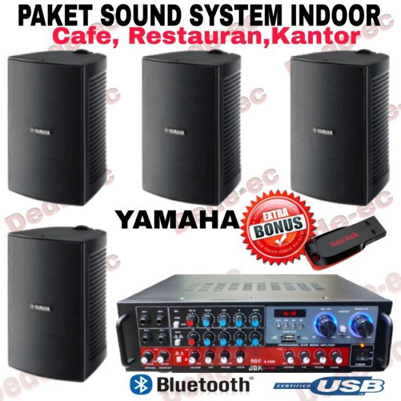 Promo Paket Speaker +Ampli Bluetooth Indoor Restaurant Cafe Kantor ...