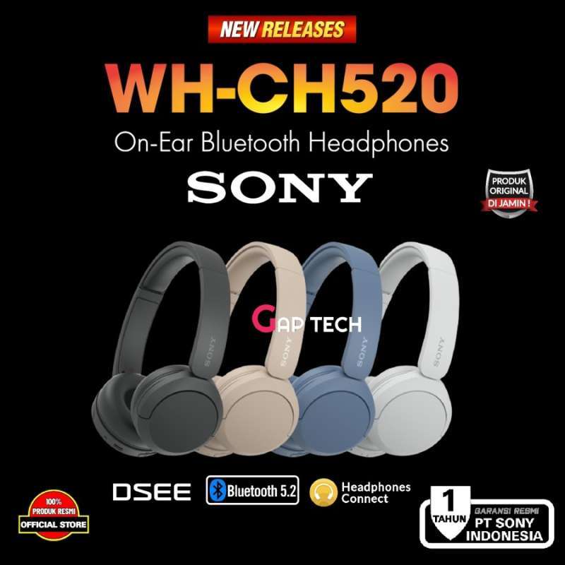 Jual Sony WH CH520 / CH 520 Successor WH CH510 On-Ear Bluetooth ...