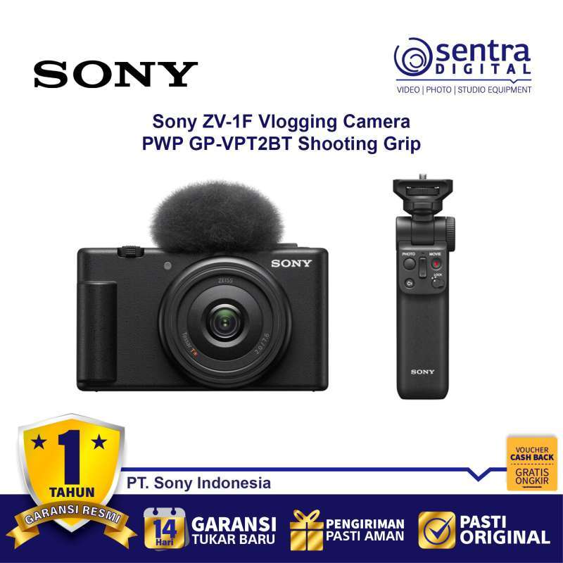 Jual Sony ZV-1F Vlogging Pocket Camera Bundling PwP GP-VPT2BT Shooting Grip di Seller Sentra ...