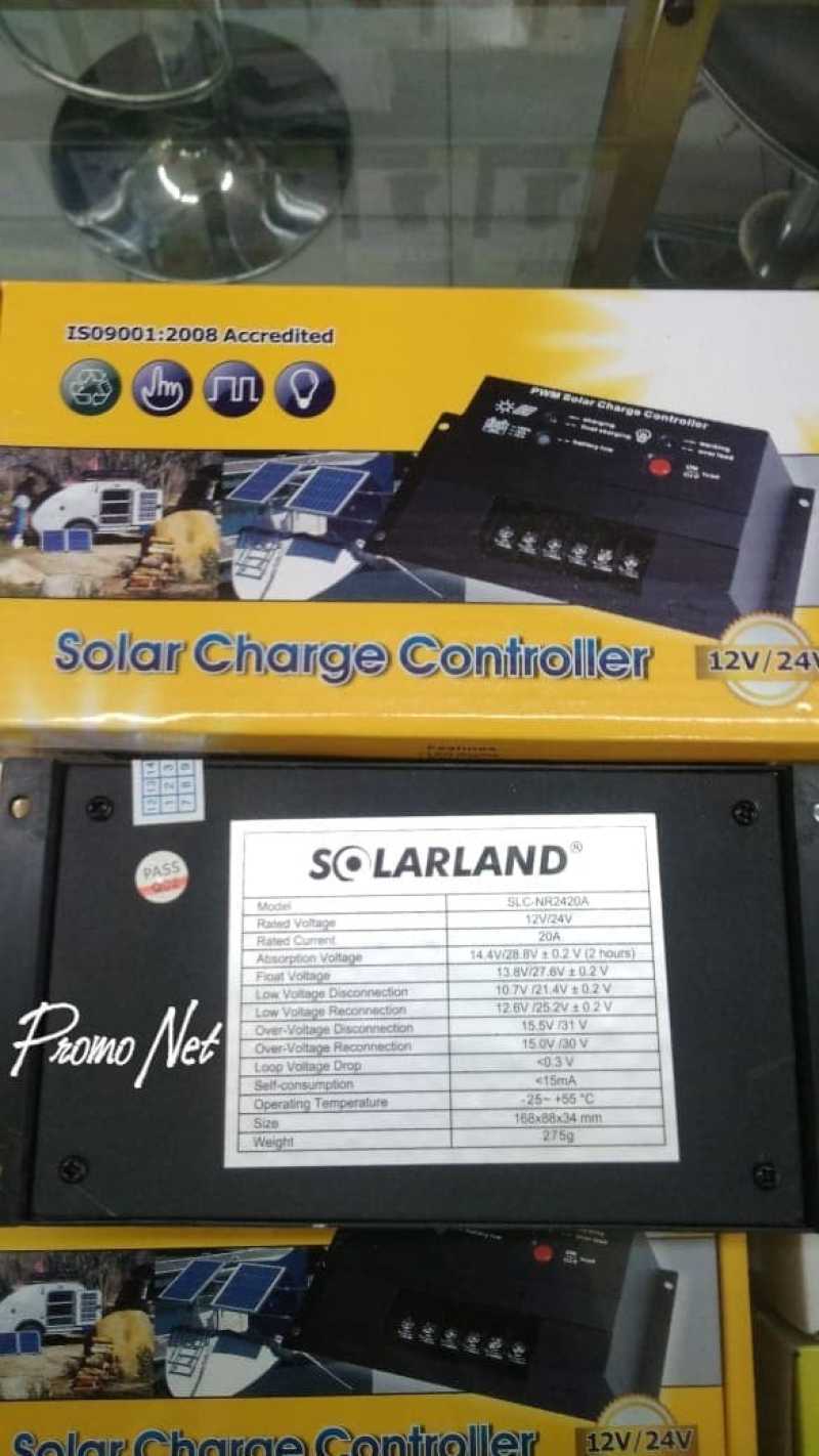 Promo Solarland 20a Solar Charge Controller Slc Nr2420a Pwm 12v / 24v 20 A Diskon 23% Di Seller ...