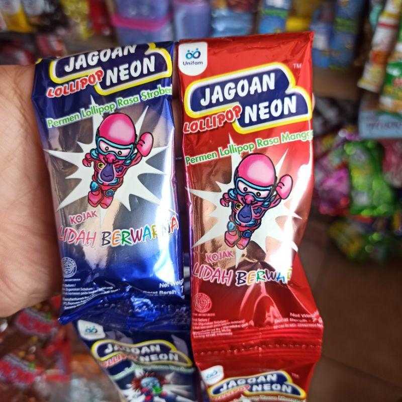 Jual Permen Lolipop Jagoan Neon Lidah Berwarna 7 Gr Mangga (12pc*7gr ...