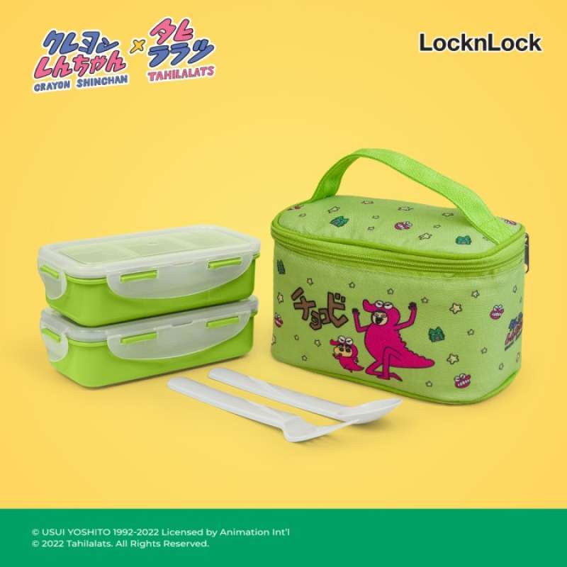 Promo Locknlock Lunch Box Set Crayon Shinchan X Tahilalats - Hijau ...