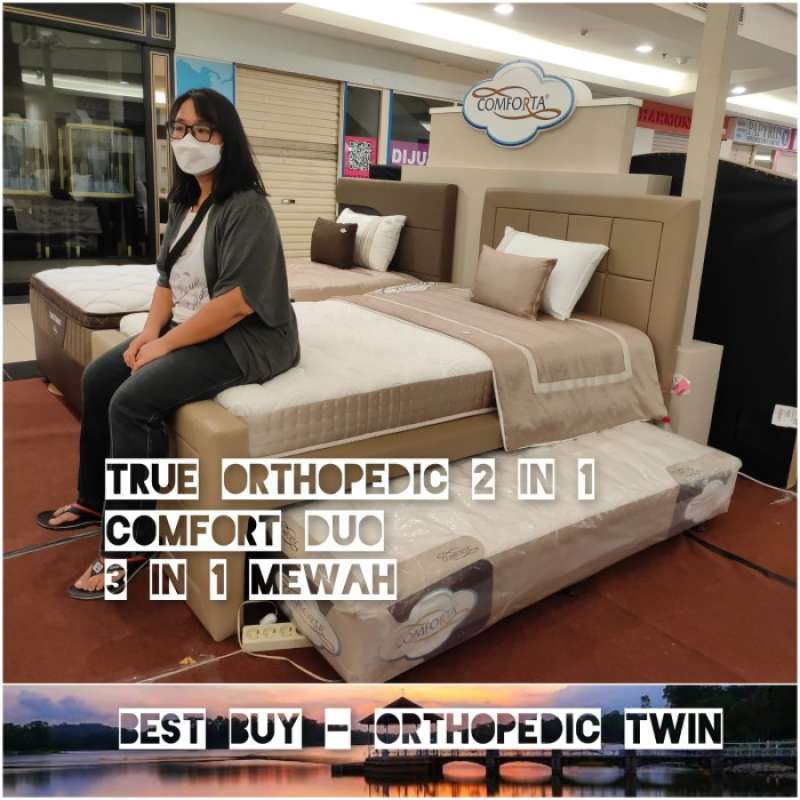 Promo Comfort Duo comforta 2 in 1 twin ( Three in 1 ) orthopedic spring bed Diskon 23% di Seller ...