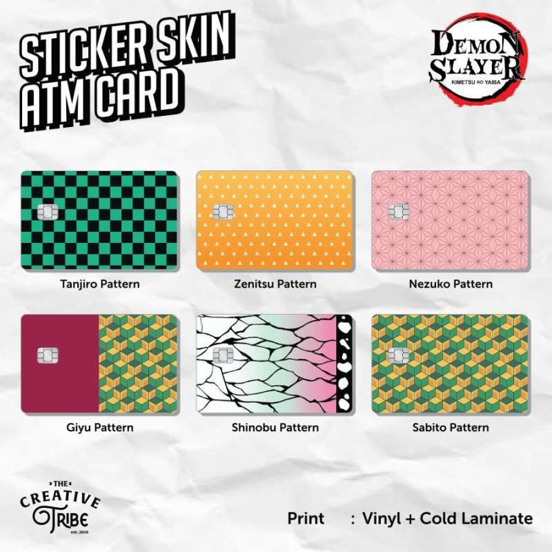 Jual Sticker Skin Atm Card Demon Slayer - Stiker Kartu Kimetsu No Yaiba ...
