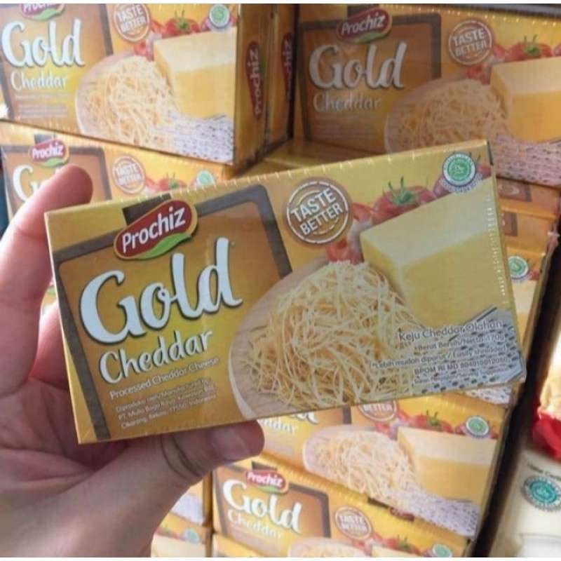 Jual Keju Cheese Qeju Cheddar Parut Blok Prochiz Gold Meg Serbaguna ...