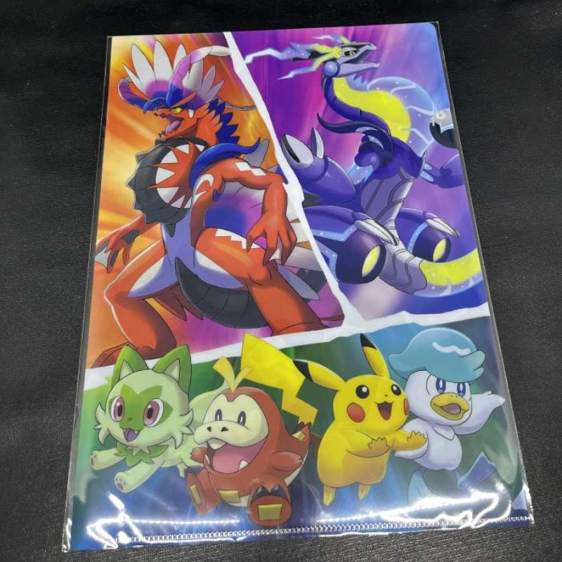 Promo Pokemon Center Clear File A4 Scarlet Violet Koraidon Miraidon ...