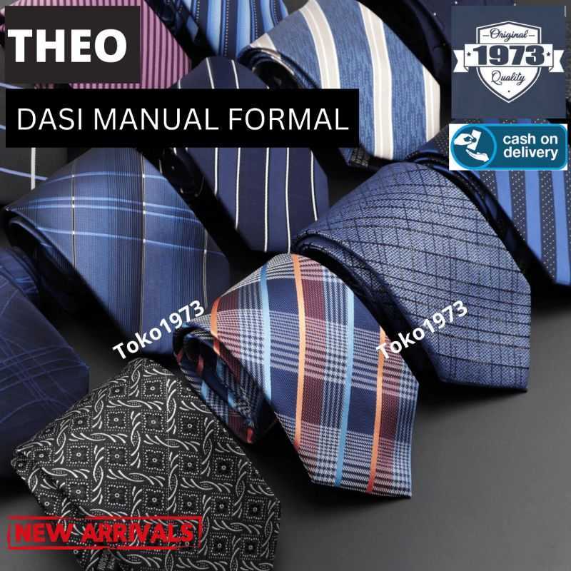 Promo THEO - DASI MANUAL long formal office tie dasi pria dasi panjang ...