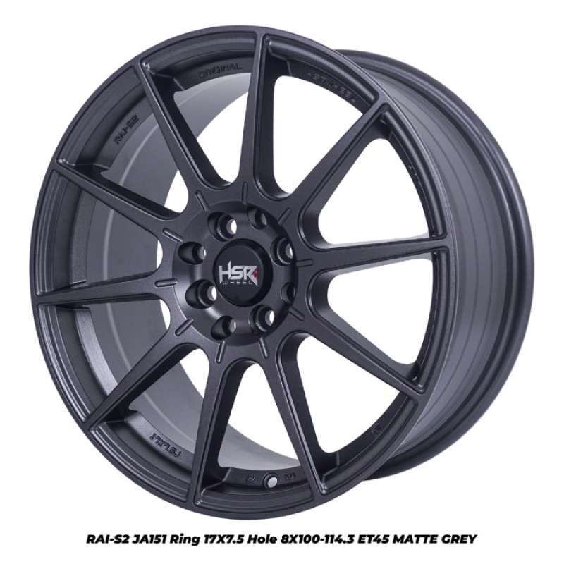 Promo Velg Mobil Racing HSR RAI-S2 Ring17 Untuk Brio Jazz Yaris Rocky ...