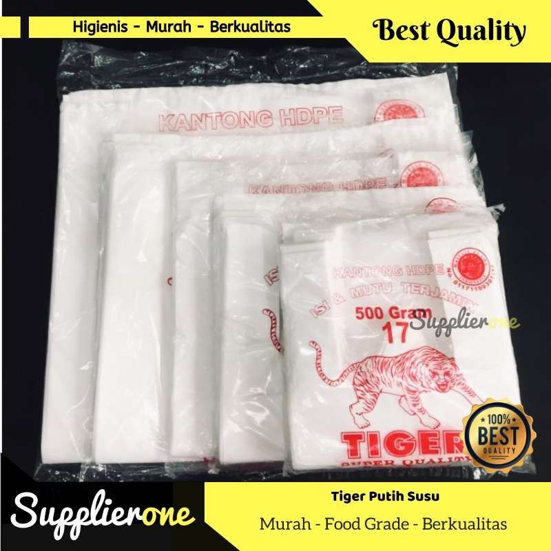 Promo Plastik Putih / Plastik Tiger Putih Susu Kresek Putih / Plastik ...