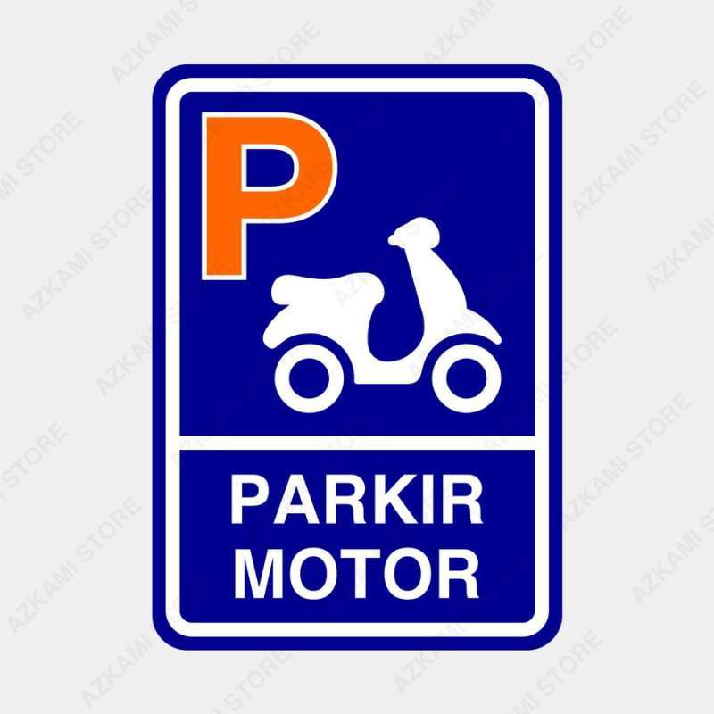 Jual Rambu Plang Parkir Motor 35cm x 50cm Plat Alumunium di Seller ...