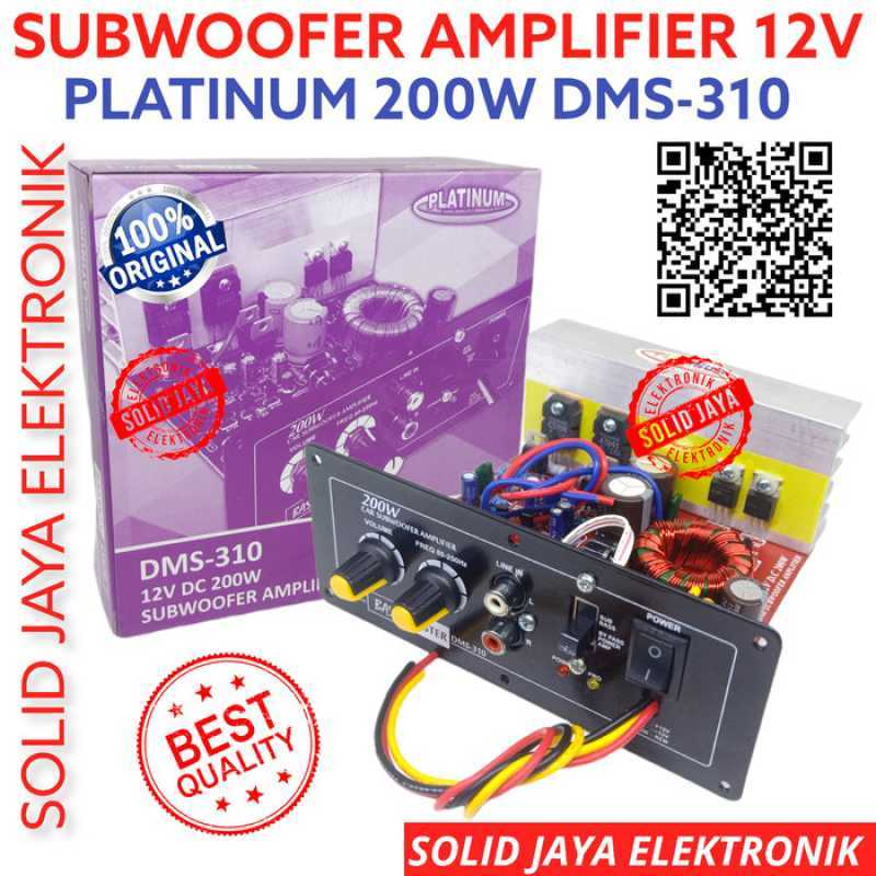 Promo POWER SUBWOOFER MONOBLOK 12V DC BASS TUBE MOBIL DMS310 PLATINUM ...