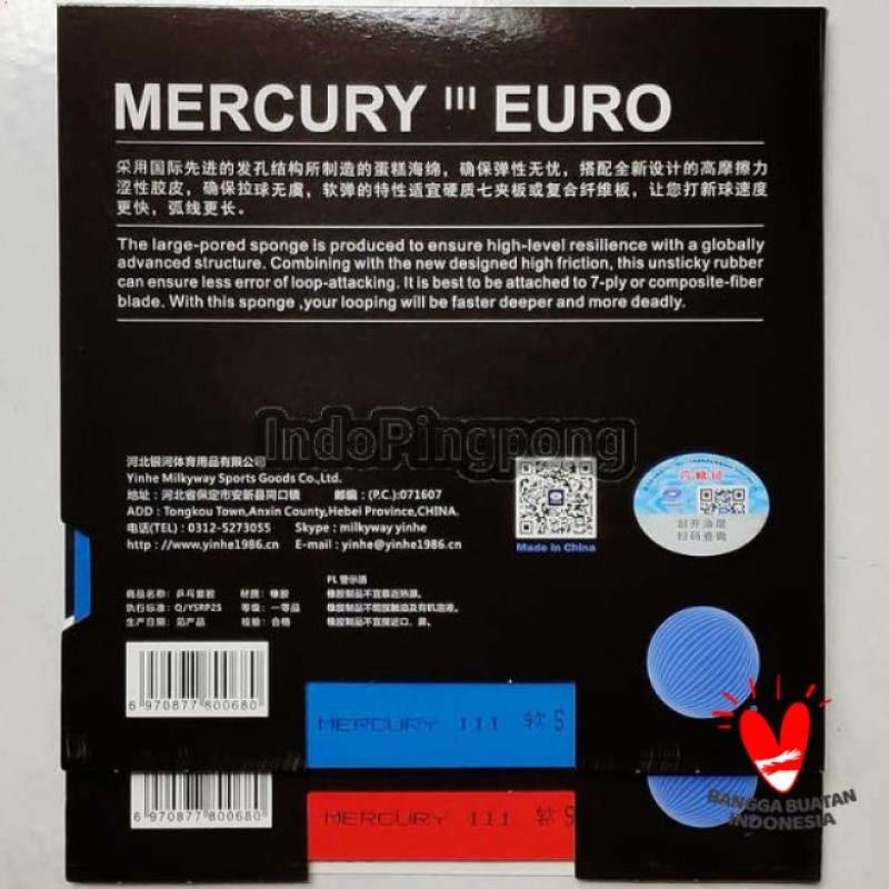 Jual Yinhe Mercury Iii Euro - Rubber Karet Spons Biru Merah 3 Di Seller ...