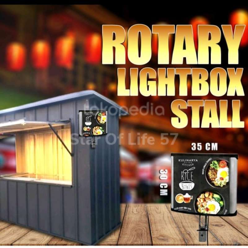 Promo Rotary Led Light Neon Box Mini Banner Stand Standing Diskon 23% ...