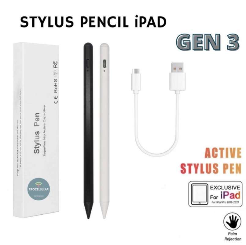 Promo Stylus Pencil Pro 11 12.9 2021 Gen3 With Palm Rejection Diskon 23 ...