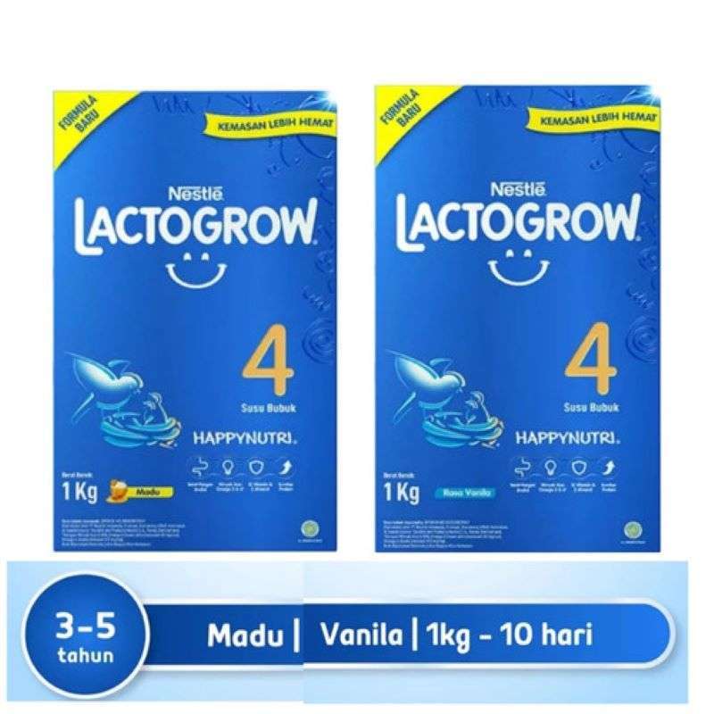 Jual susu anak lactogrow tahap 4 rasa vanila / madu 1kg - Rasa Vanila ...
