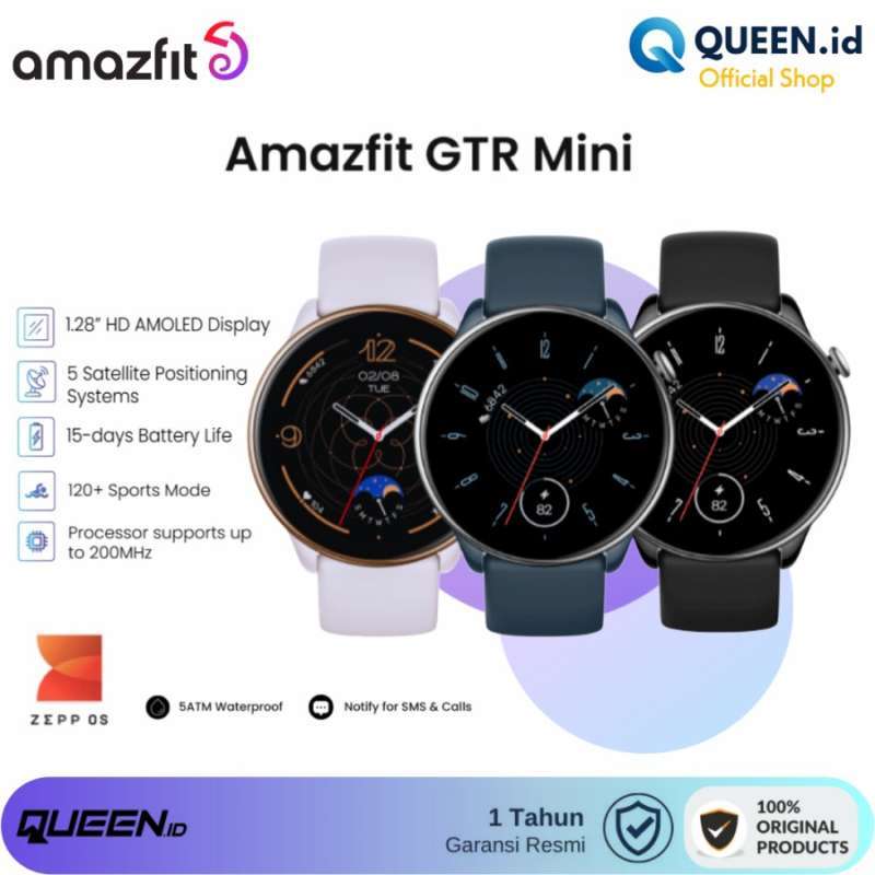 Jual Amazfit Gtr Mini Smartwatch 1.28 Amoled Gps Spo2 Light Sport Watch ...