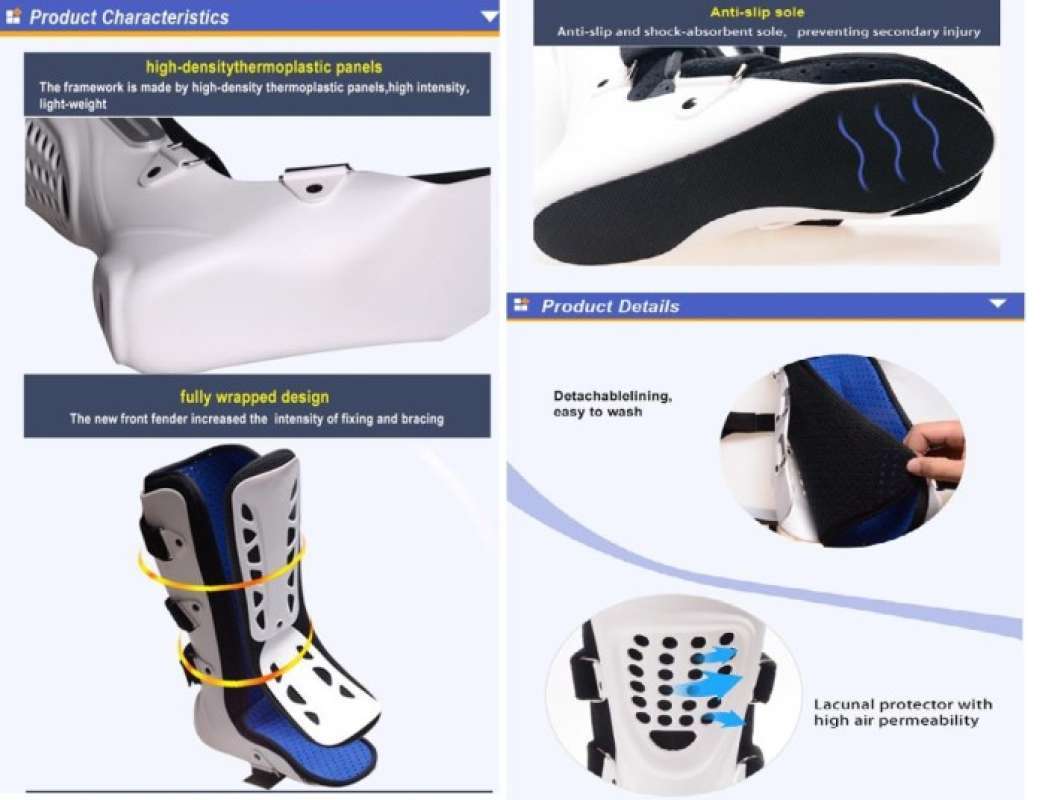 Jual Sepatu Medis Penahan Pergelangan Kaki Patah Tulang Pasca Operasi ...