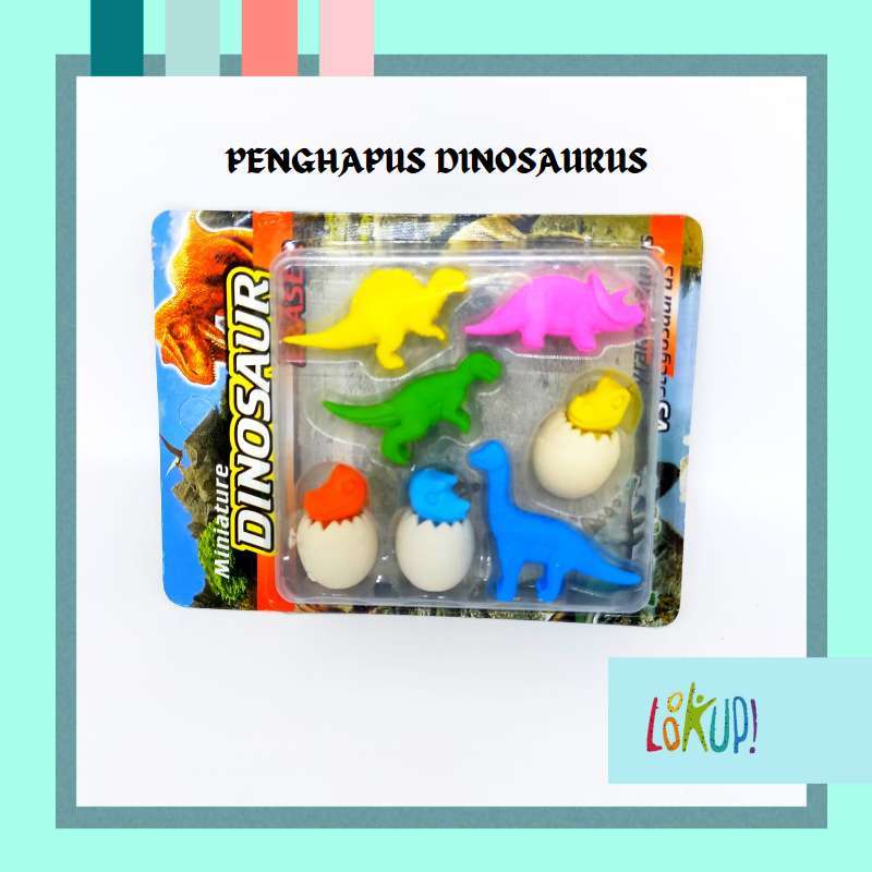 Jual Penghapus Pensil Karakter Ice Cream Dinosaurus Emoji Buah / Eraser ...
