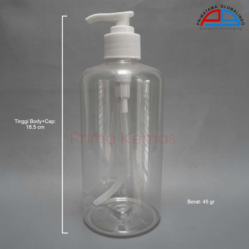 Jual Botol HS 500 ml & Pump Lotion 28/410 Putih - botol hand sanitizer ...