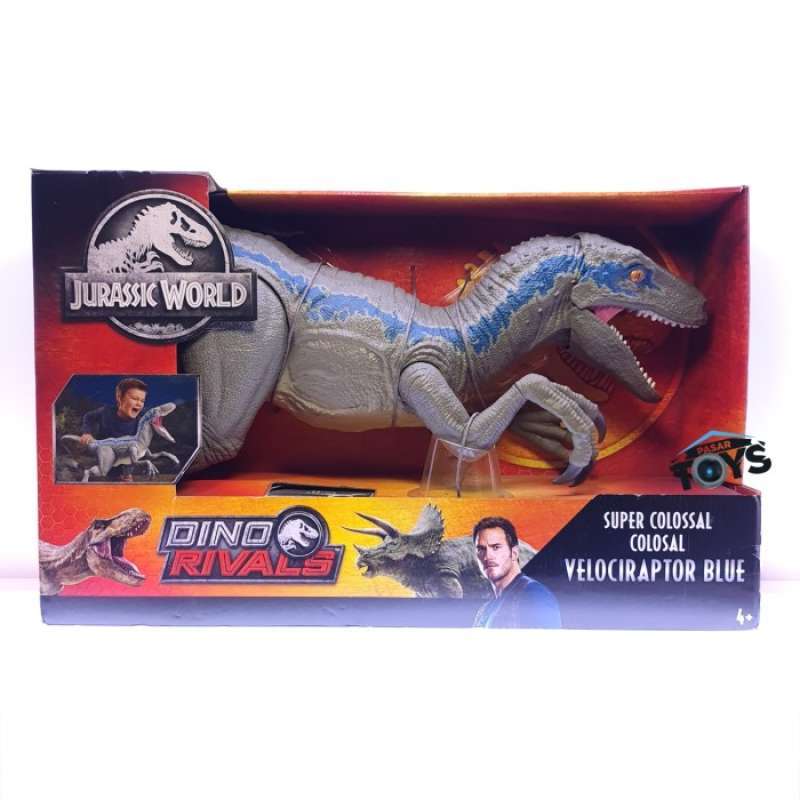 Promo Jurassic World Super Colossal Dino Rivals Velociraptor Blue ...