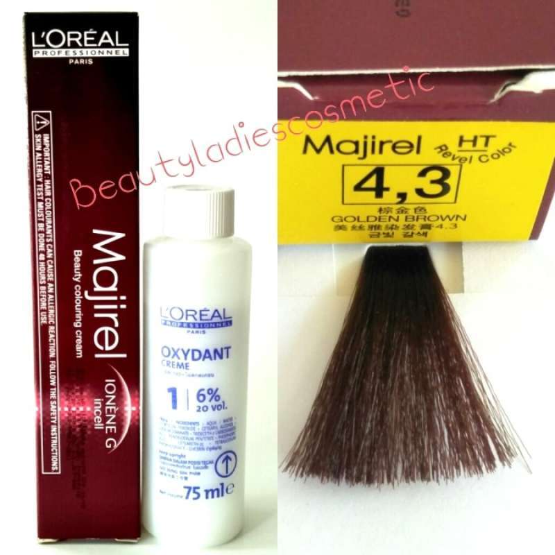 Jual Loreal Majirel Hair Color Golden Brown No 4 3 Cat 50ml Oxydant