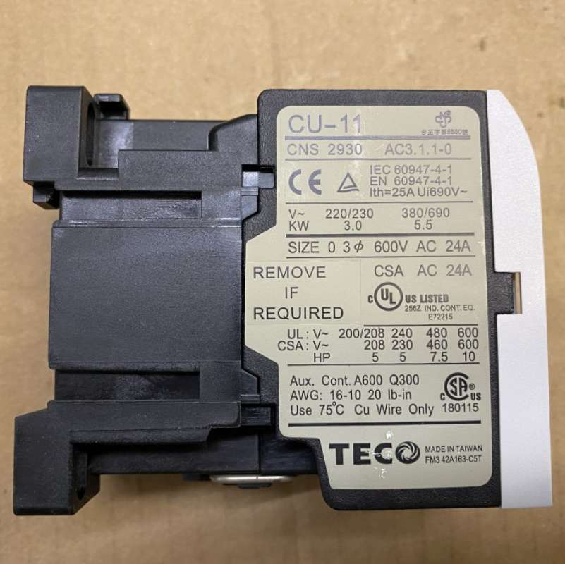 Promo kontaktor teco cu 11 contactor cu11 220v Diskon 23% di Seller ...