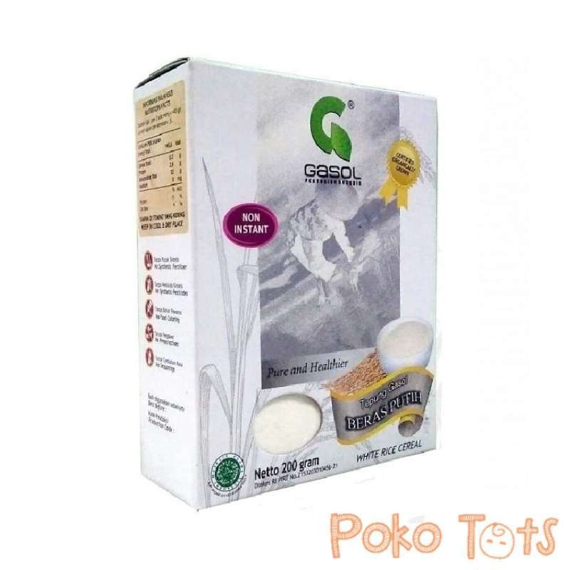 Jual Gasol Organic Baby Food Beras Putih Tepung Makanan Organik untuk ...