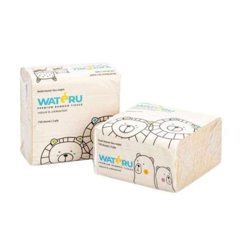 Jual Wateru Premium Bamboo Tissue - Table Pop Up Tissue 150 sheets, 2 ...