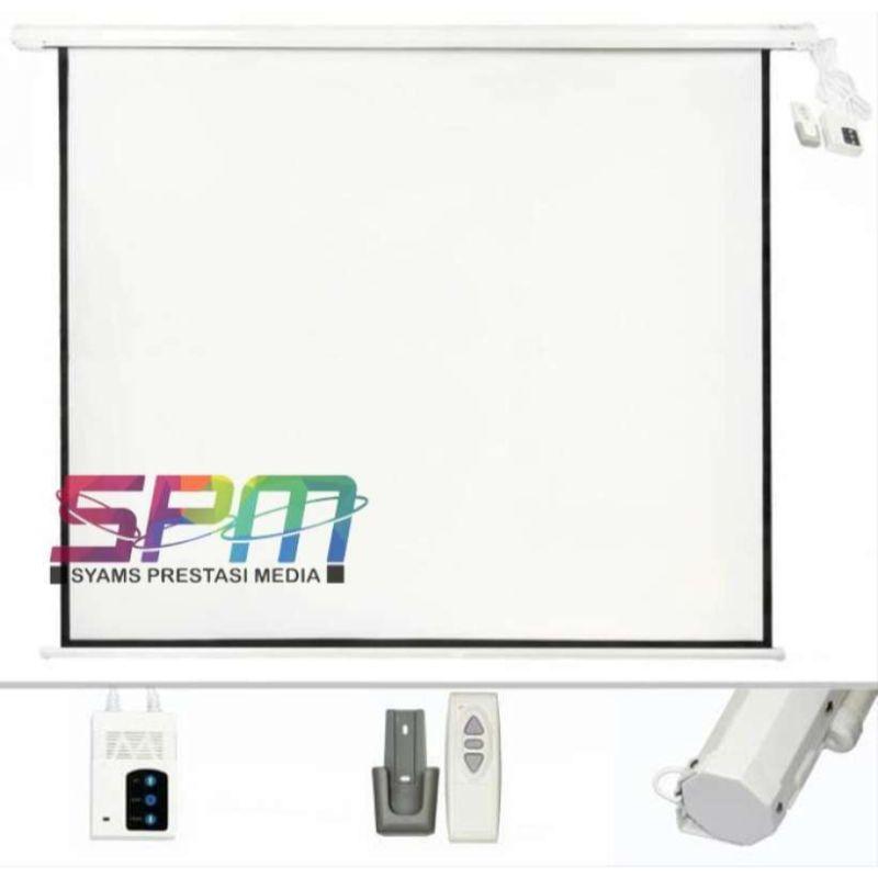 Promo Screen Projector Motorized 70 - Layar Proyektor Remot 70 Elektrik ...