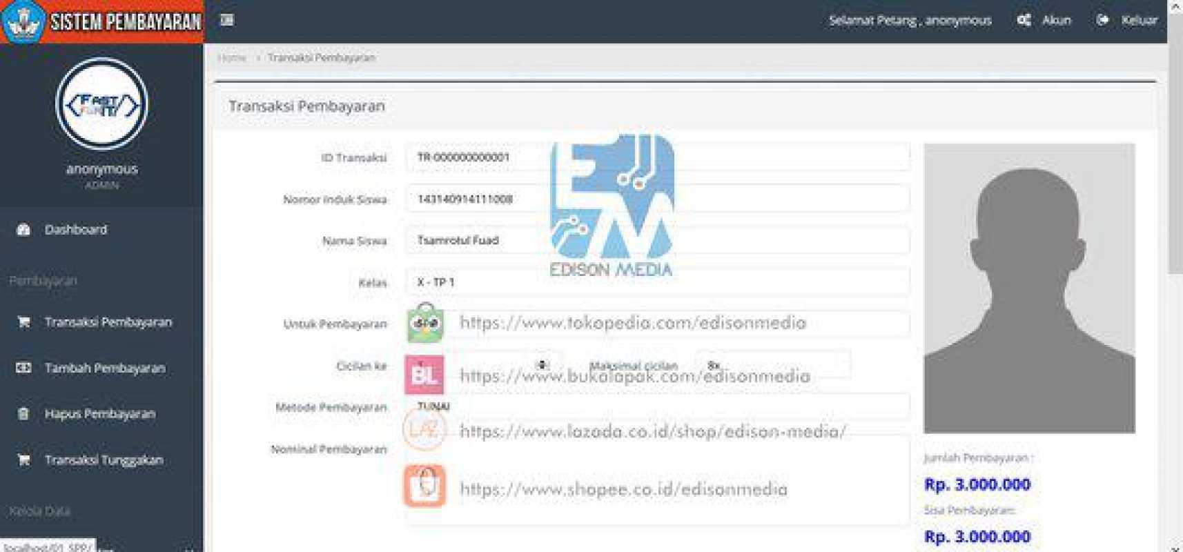 Jual SOURCE CODE - Aplikasi Pembayaran Wisuda Iuran SPP Sekolah ... Jual SOURCE CODE - Aplikasi Pembayaran Wisuda Iuran SPP Sekolah ...