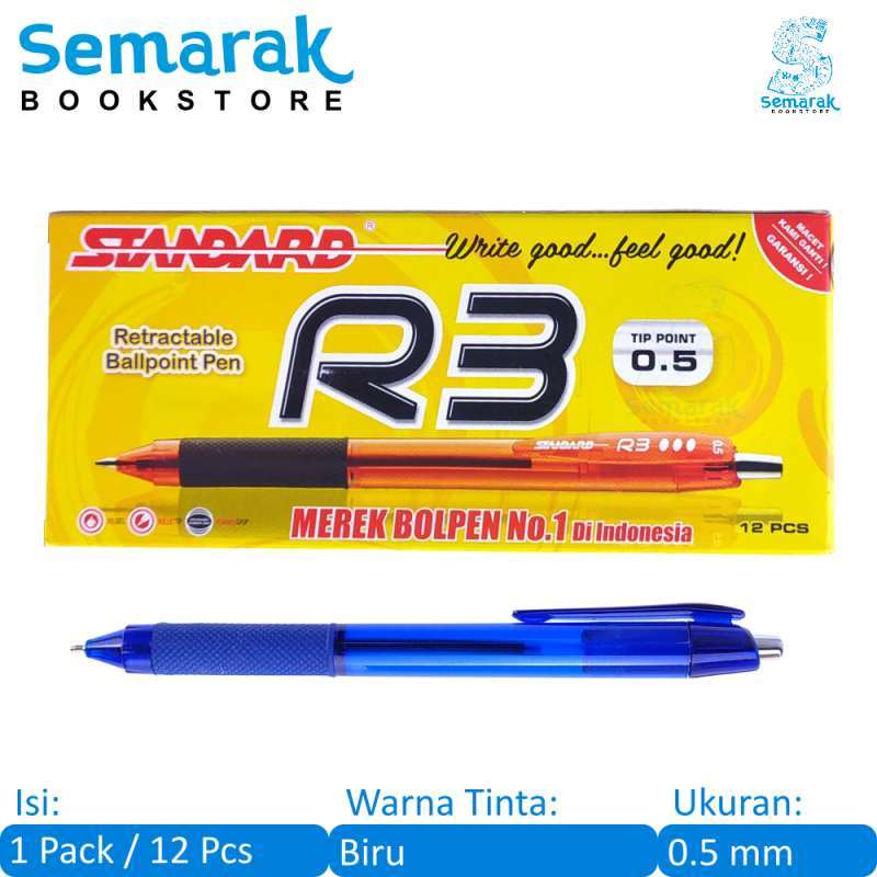 Promo Standard R3 Retractable Ballpoint Pen 0.5 - [1 Pack / 12 Pcs ...