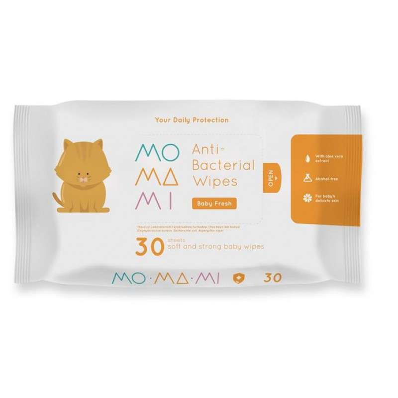 Jual Momami Antibacterial Wipes 30s Tissue Basah Di Seller A To Z ...