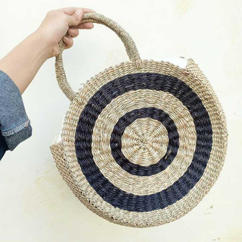 Jual Tas Anyam Bulat Black Circle di Seller Almonzs - | Blibli