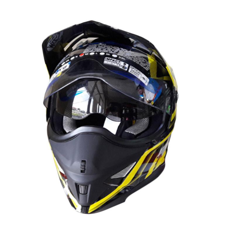 Jual MDS Super Pro #1 Helm Full Face - White Black Yellow di Seller ...