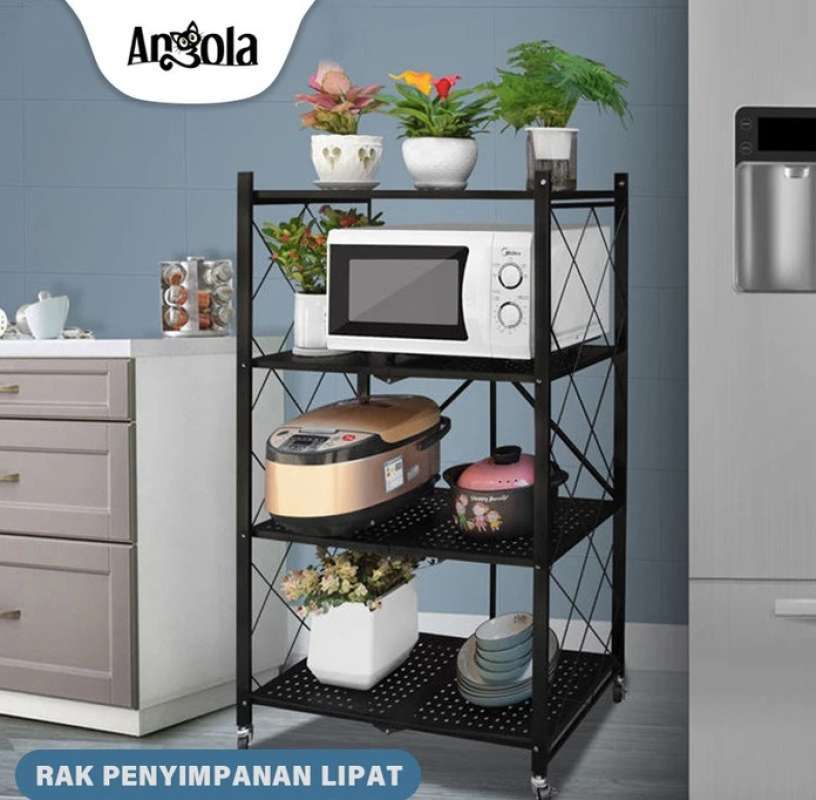 Jual Rak Besi Susun Lipat D34 Rak Dapur Rak Penyimpanan Tanpa Instalasi ...
