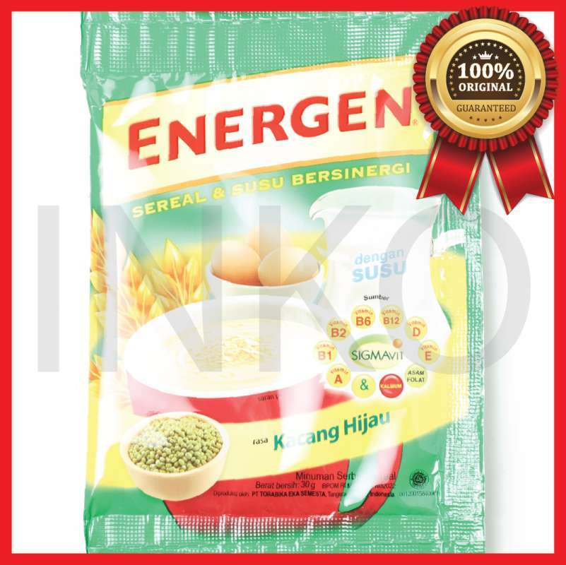 Jual ENERGEN SEREAL SUSU BERSINERGI SIGMAVIT KACANG HIJAU RENCENG ...