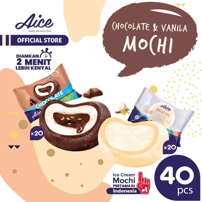 Promo Paket Aice Ice Cream Mochi Duo A Es Krim isi 40 pcs Eskrim ...