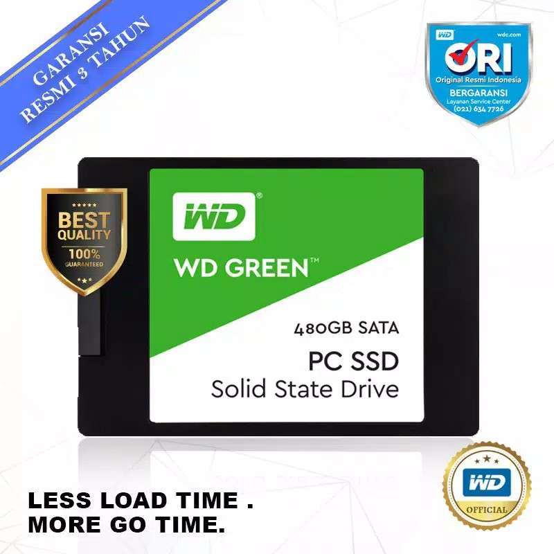 Jual Western Digital SSD 480GB Sata 3 - WDC Green 480 GB 2.5 di Seller ...