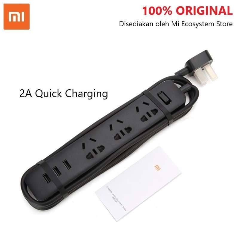 Promo Xiaomi Original Mi Power Strip Socket Adapter with Sleek and Slim ...