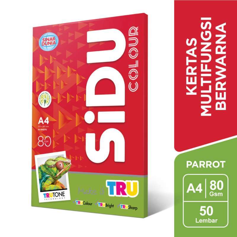 Jual Sidu Kertas Fotocopy Berwarna Parrot 80 Gsm A4 Di Seller Sidu ...