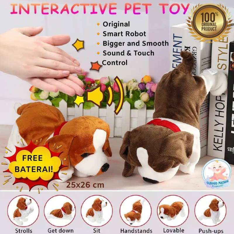 Jual Seperti Anjing Asli! Mainan Robot Boneka Anjing 8 Gerakan Super ...