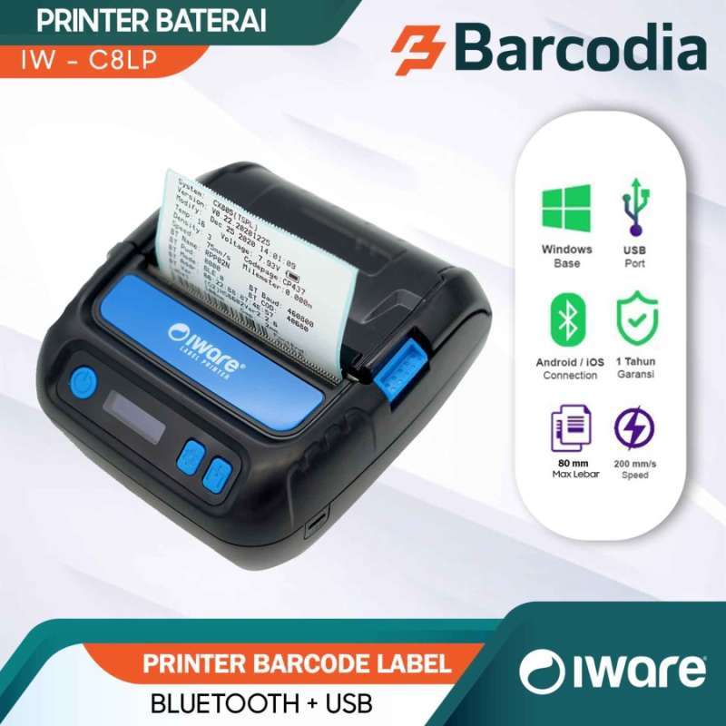 Promo Printer Thermal Barcode Stiker Label CX805 IWARE IW-C8LP ...