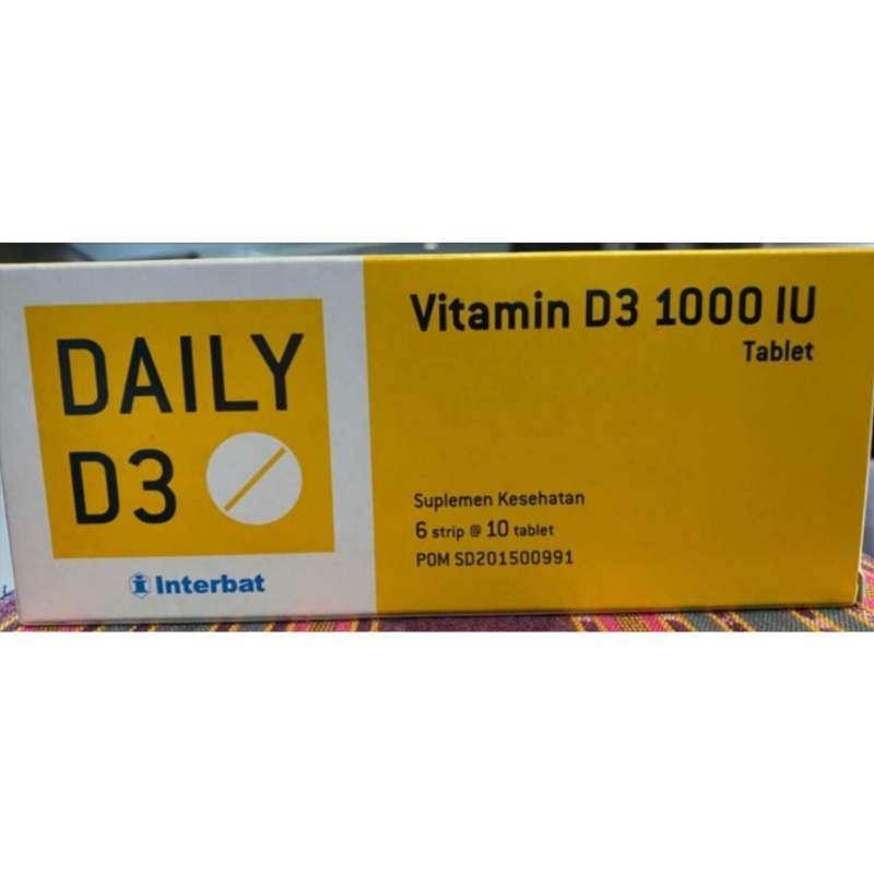 Jual Daily D3 1000 iu 60 Tablet di Seller SehatVit - Pluit, Kota ...