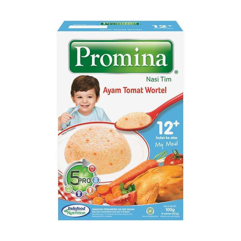 Jual Promina Nasi Tim Ayam Kampung Tomat Wortel Makanan Bayi [100 g] di ...